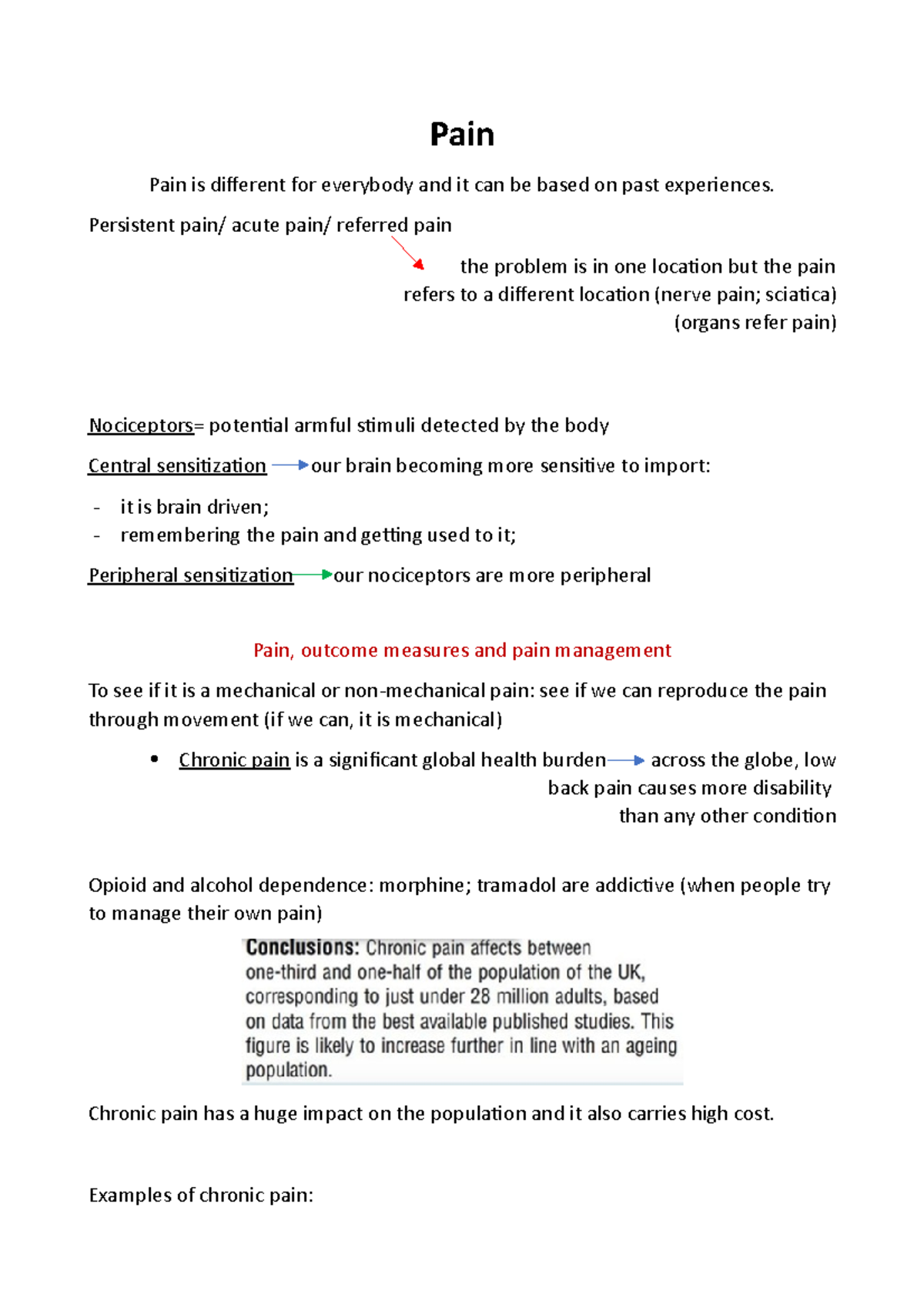 Seminar 1 intro and pain - Pain Pain is different for everybody and it ...