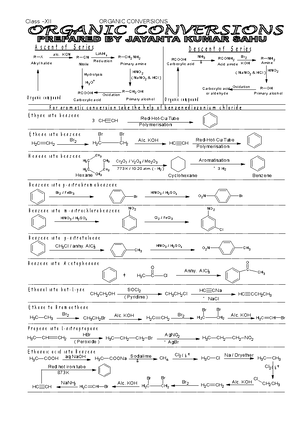 Organic (All Reactions) - organic reaxion conversions - Studocu