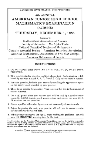 1986 - Mathematics - Studocu