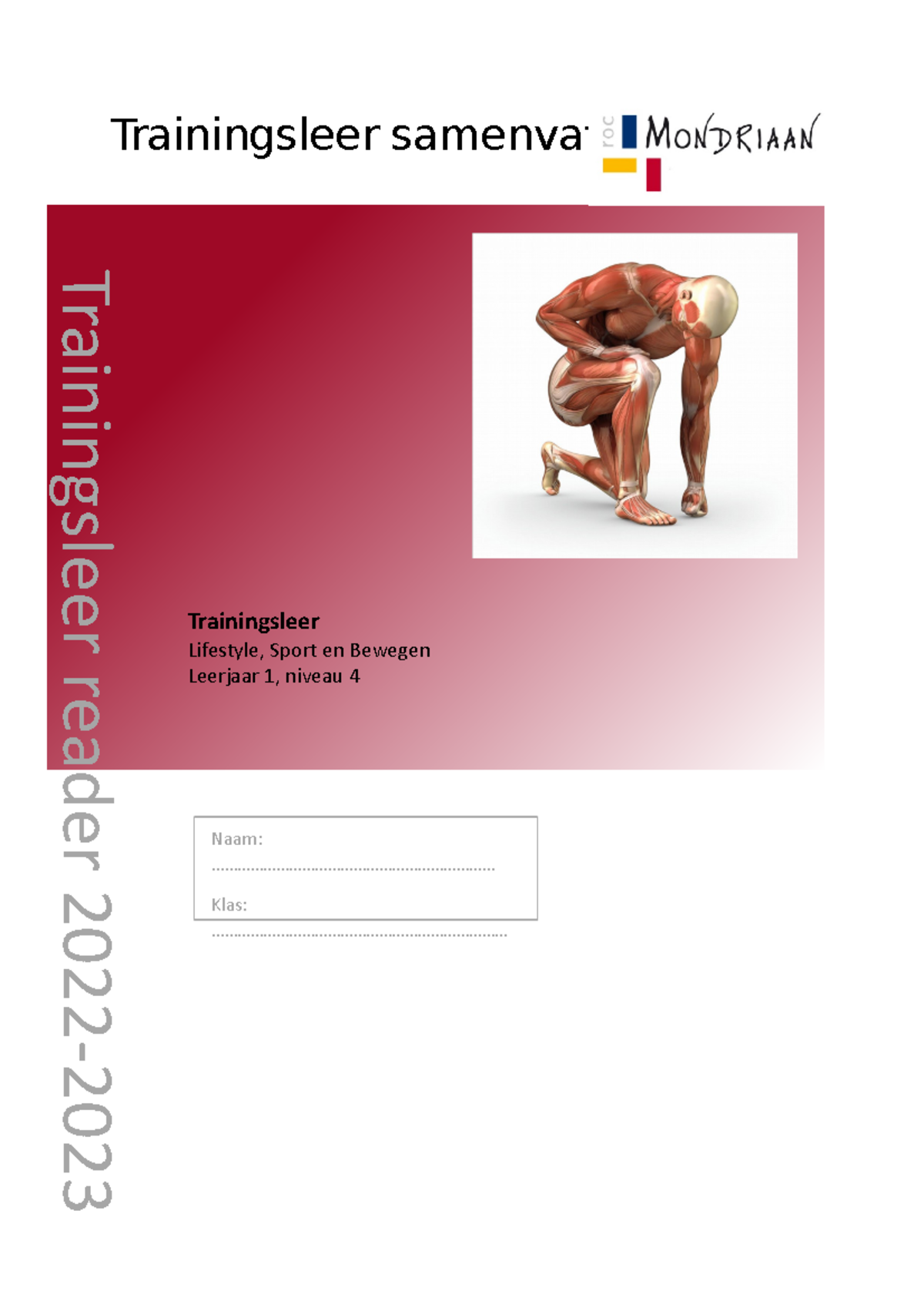 Trainingsleer samenvatting - Trainingsleer samenvatting Trainingsleer ...