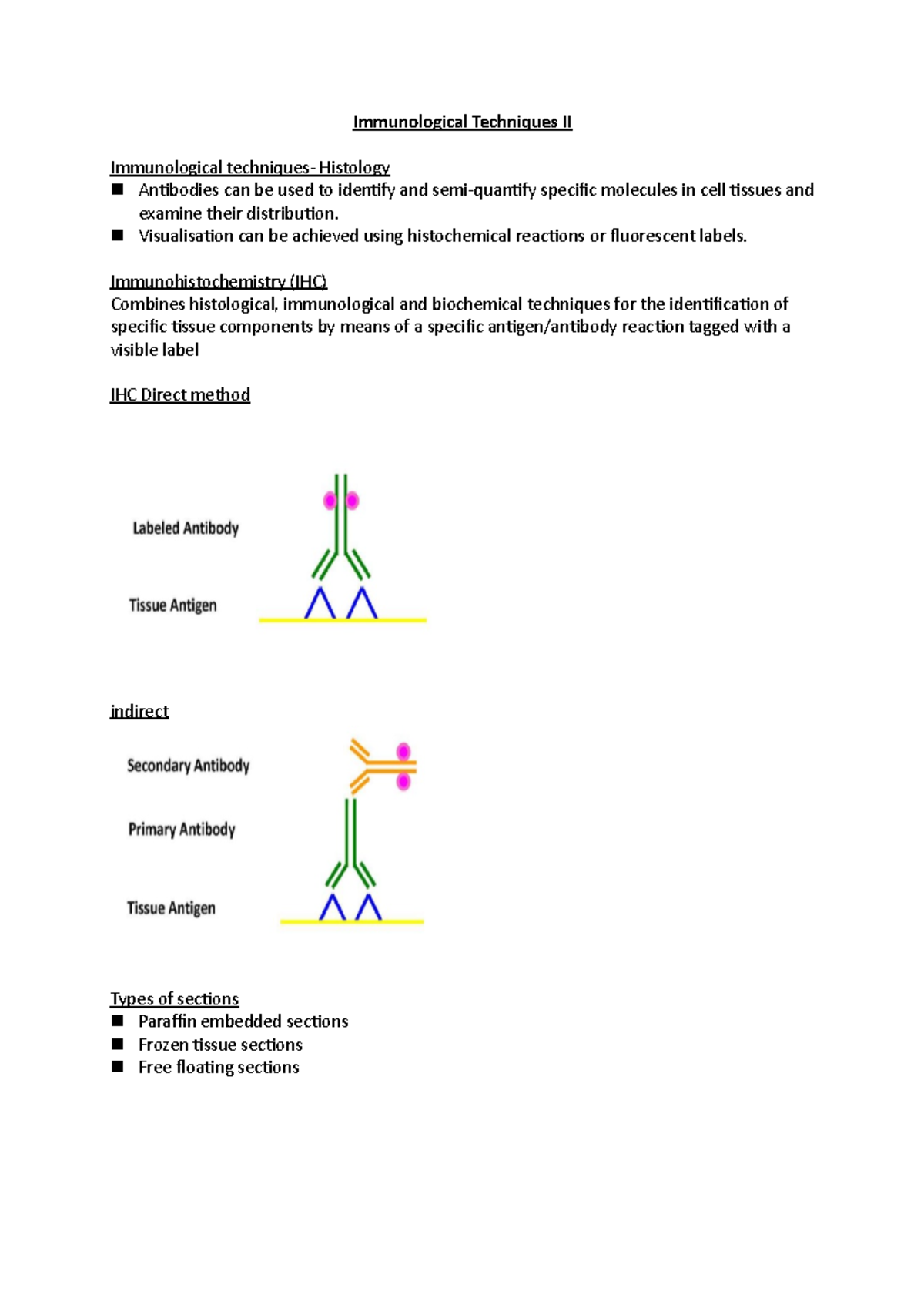 Immunological Techniques II - Immunological Techniques II Immunological ...