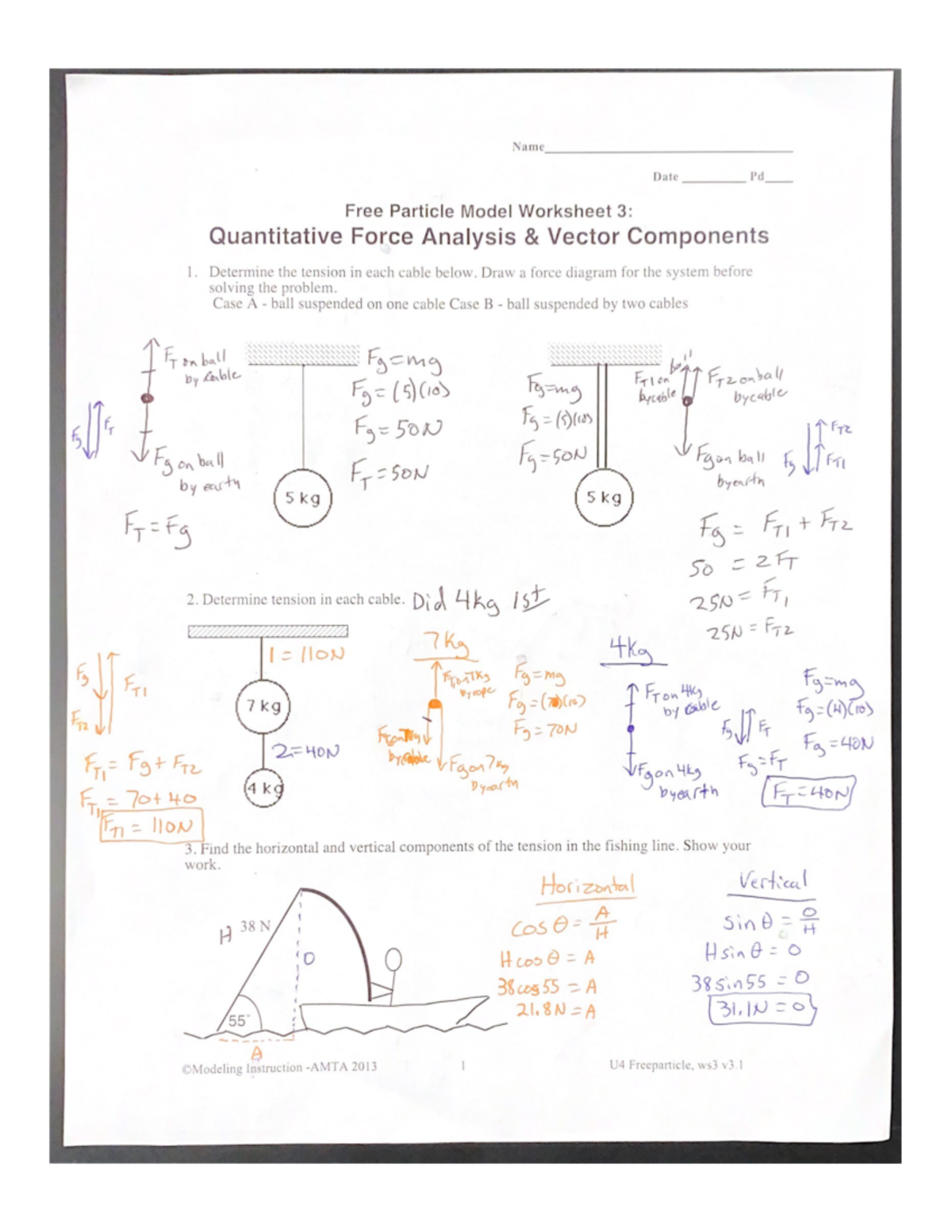 Balanced Forces WS 3 KEY 2 - Studocu