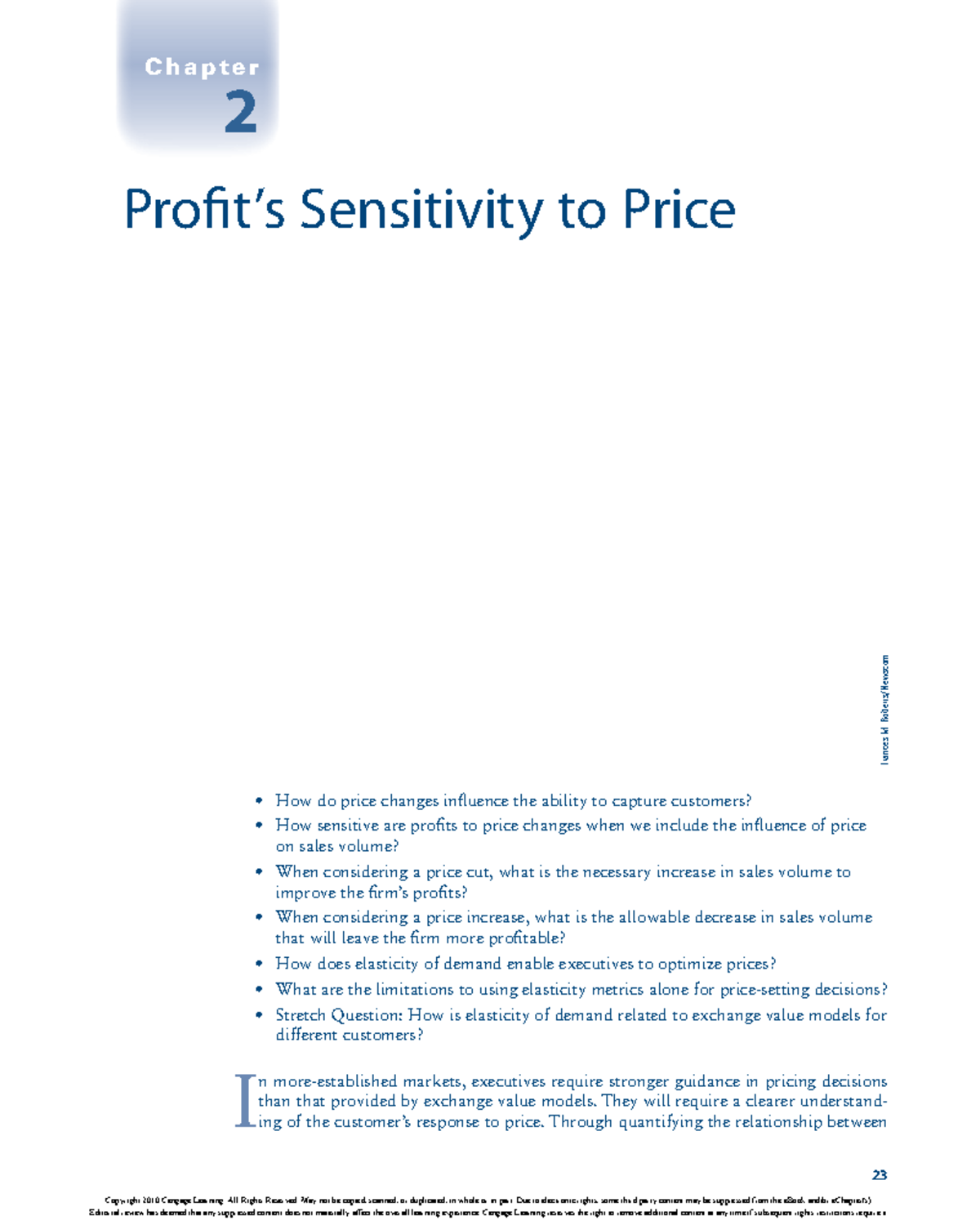 Chapter 2 - Pricing Strategy - 23 C h a p t e r 2 Profit’s Sensitivity ...