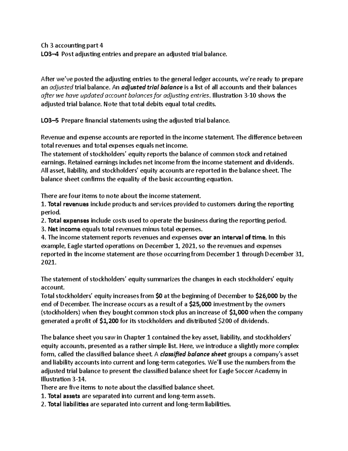 Ch 3 accounting part 4 - Chapter 3 notes - Ch 3 accouning part 4 LO3–4 ...