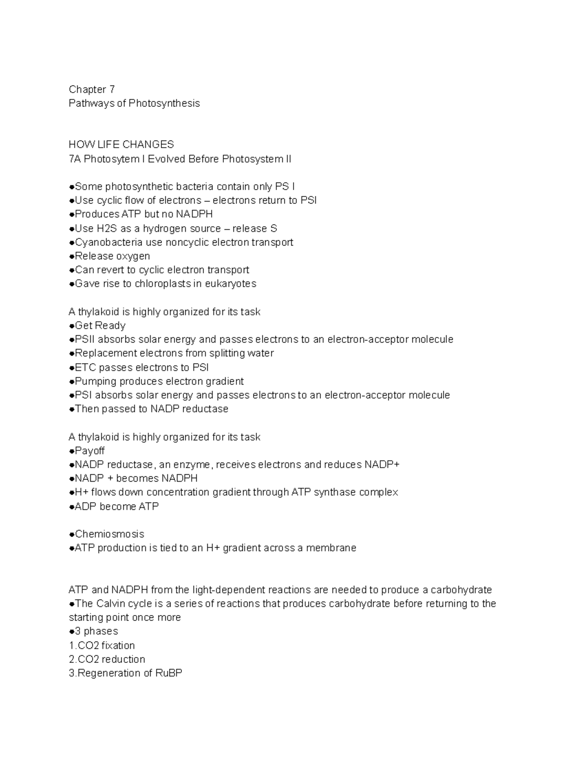 Biology chapter 7 part 2 - Chapter 7 Pathways of Photosynthesis HOW ...