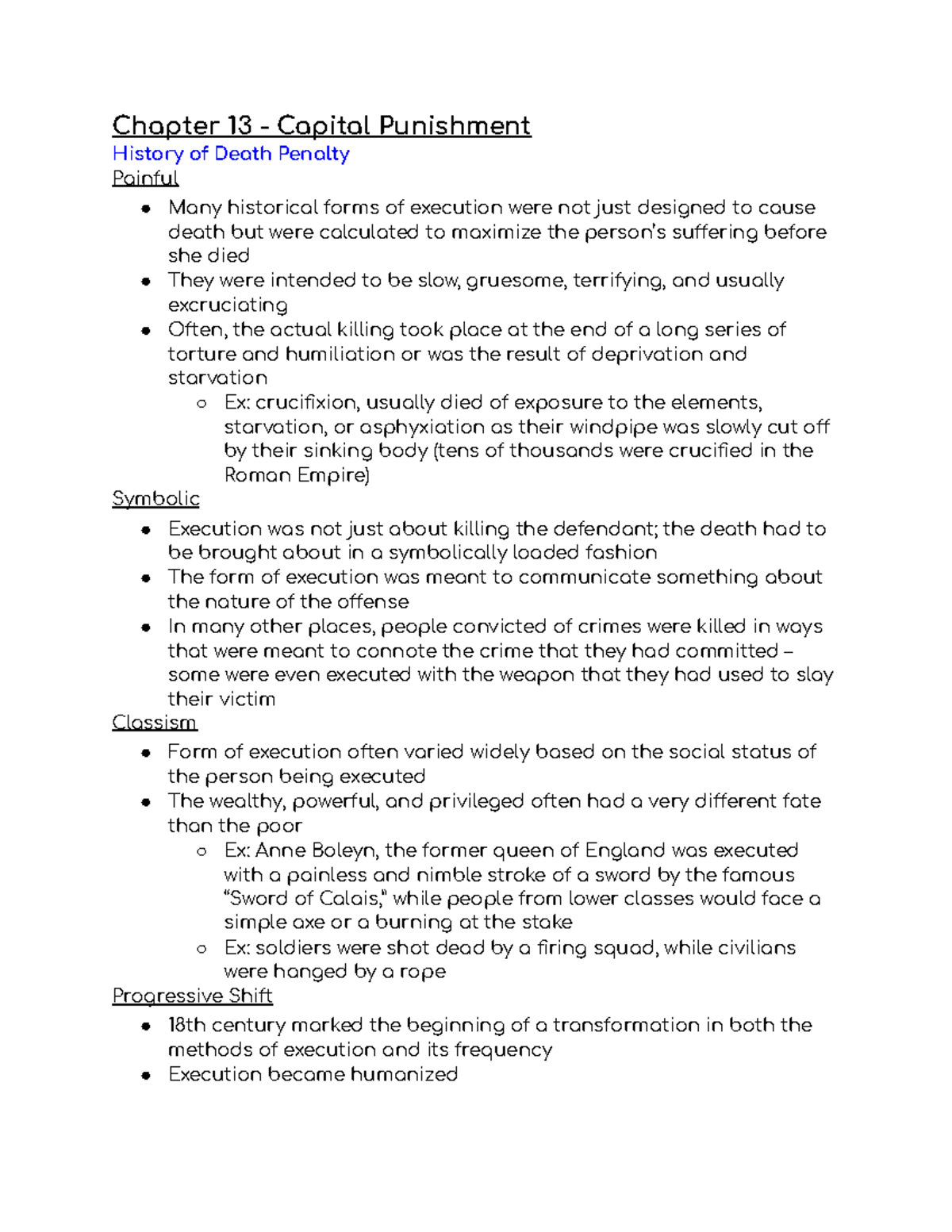 Criminal Justice Chapter 13 Review - Chapter 13 - Capital Punishment ...