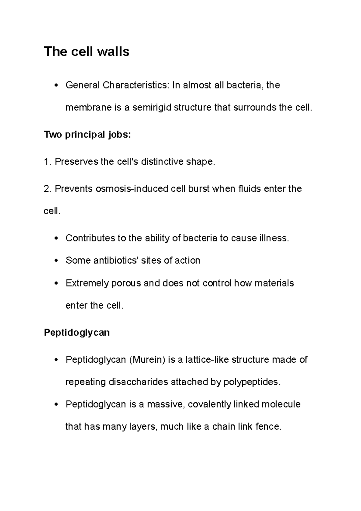 The cell wall - Sneha Shah - The cell walls General Characteristics: In ...