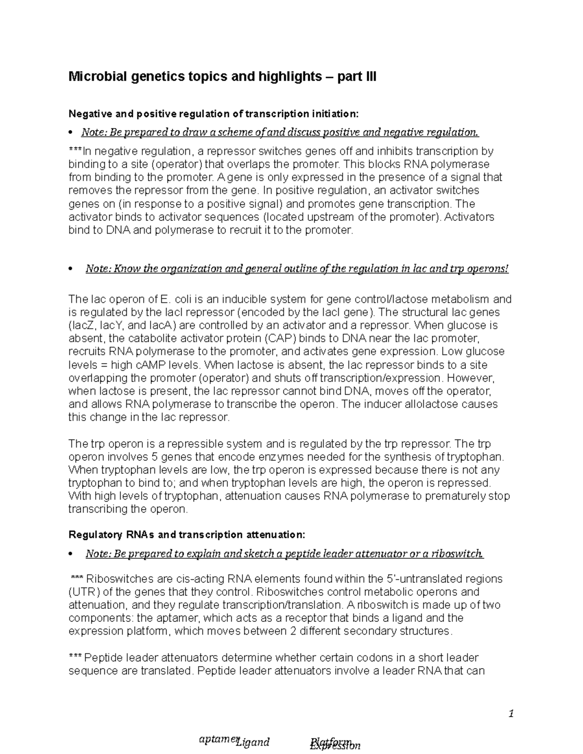 Study Guide Key Concepts - Final Exam - Microbial genetics topics and highlights – part III ...