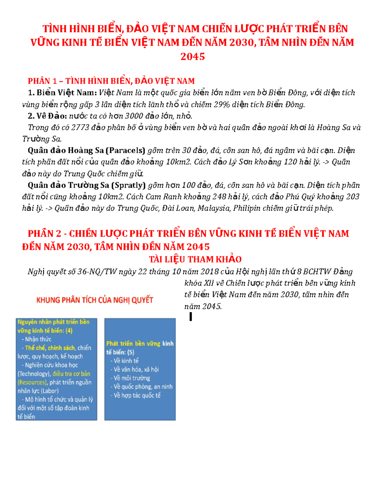 Chuyen de Chu quyen Bien dao Viet Nam 1 - TÌNH HÌNH BI ỂN, Đ ẢO VI ỆT NAM CHIẾẾN L ƯỢC PHÁT TRI ...