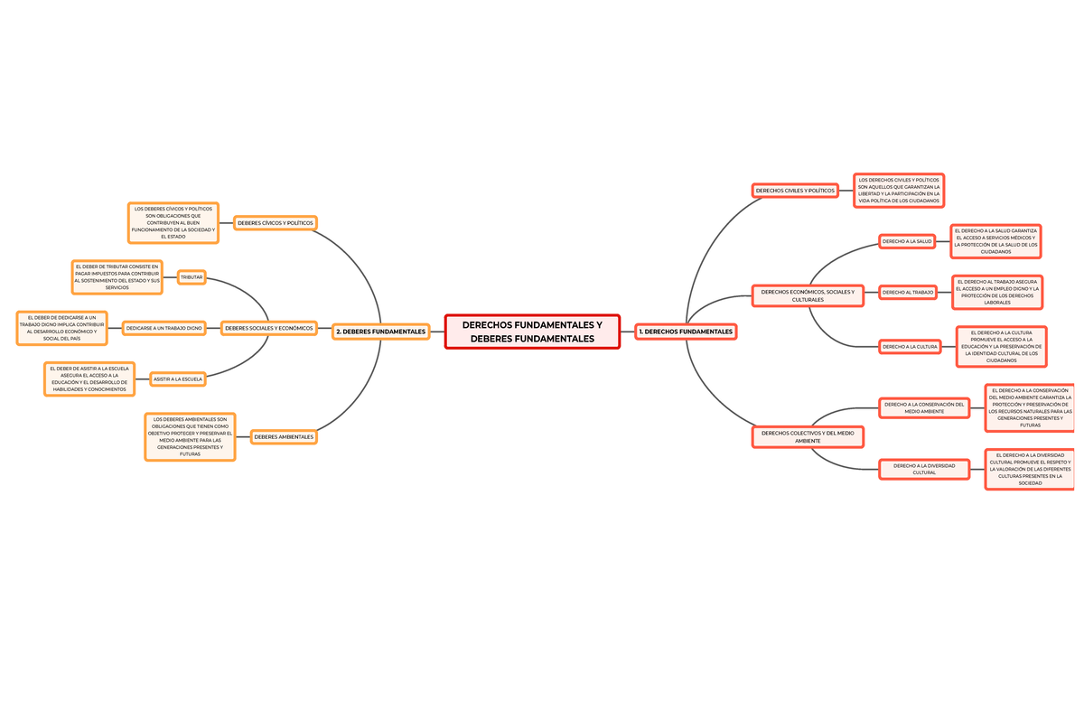 Mapa Conceptual - DERECHOS FUNDAMENTALES Y DEBERES FUNDAMENTALES 1 ...