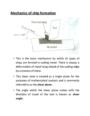 Orthogonal and oblique cutting - Orthogonal cutting Here the tool is ...