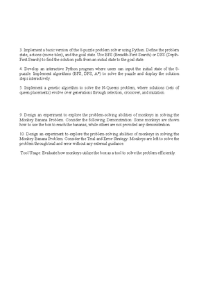 AI LAB Manual - FACULTY LAB MANUAL REGULATION – 2021 AD3311 – ARTIFICAL ...