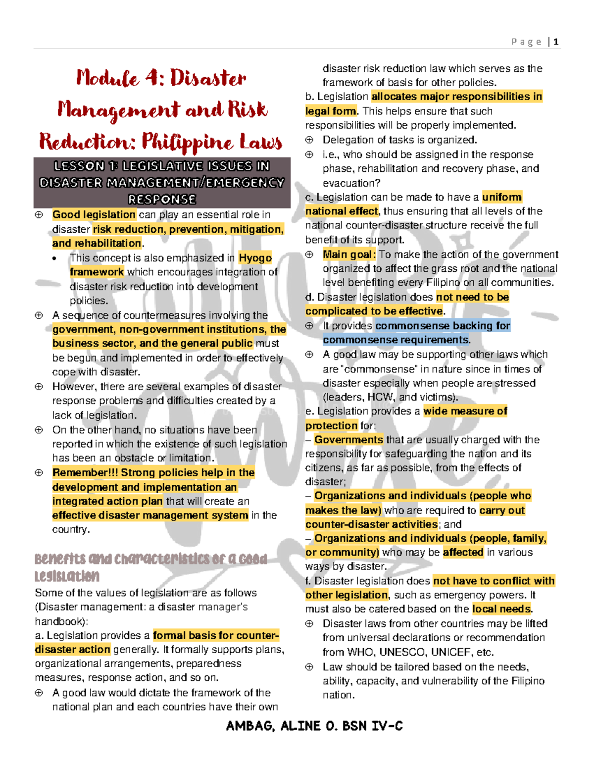 Module 4 Disaster Nursing LEC - Module 4 : Disaster Management and Risk ...