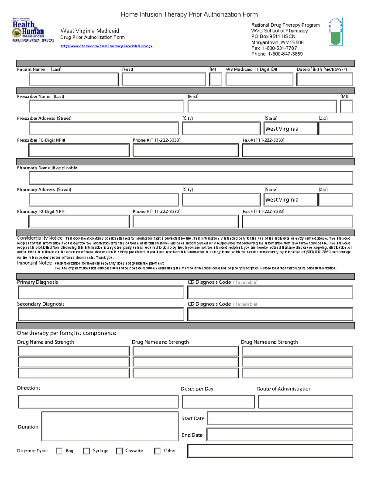 Home Infusion Pa Form - iv infustion - 101 - Studocu