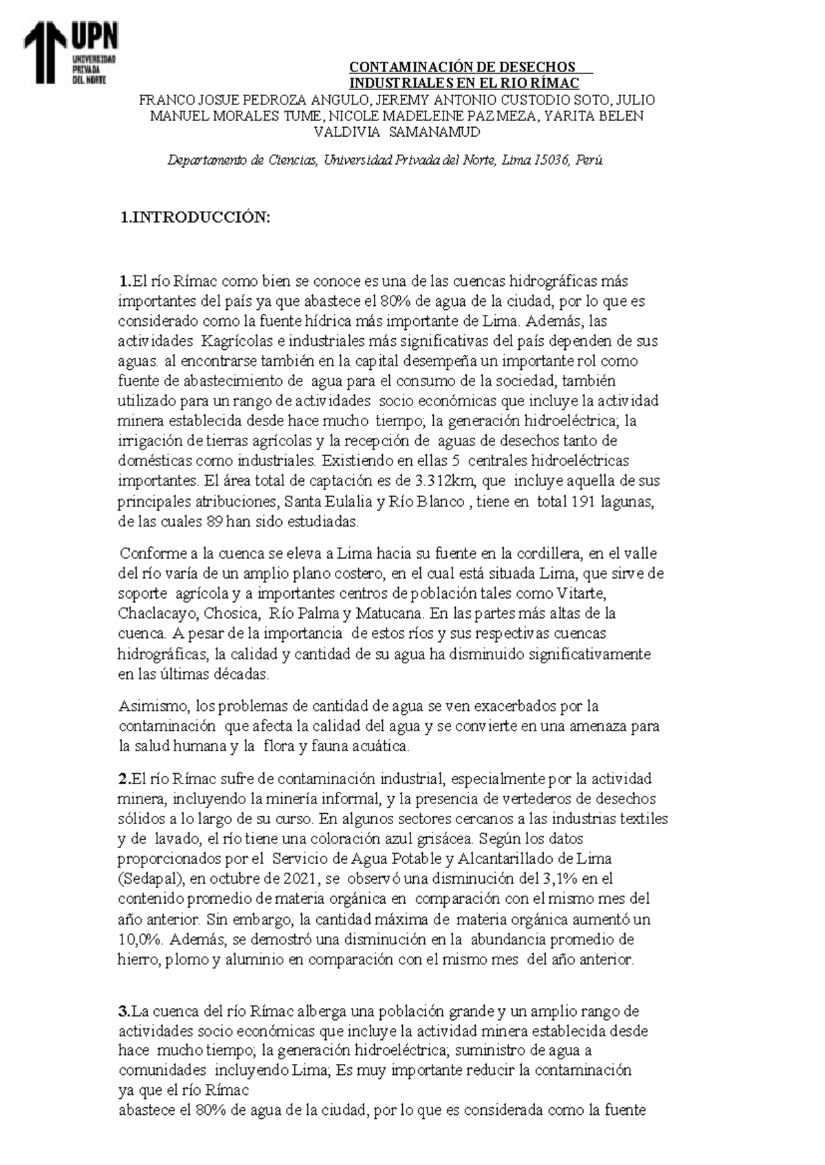 Contaminación+DE+ Desechos+ Industriales+EN+EL+RIO+ Rimac+ ...
