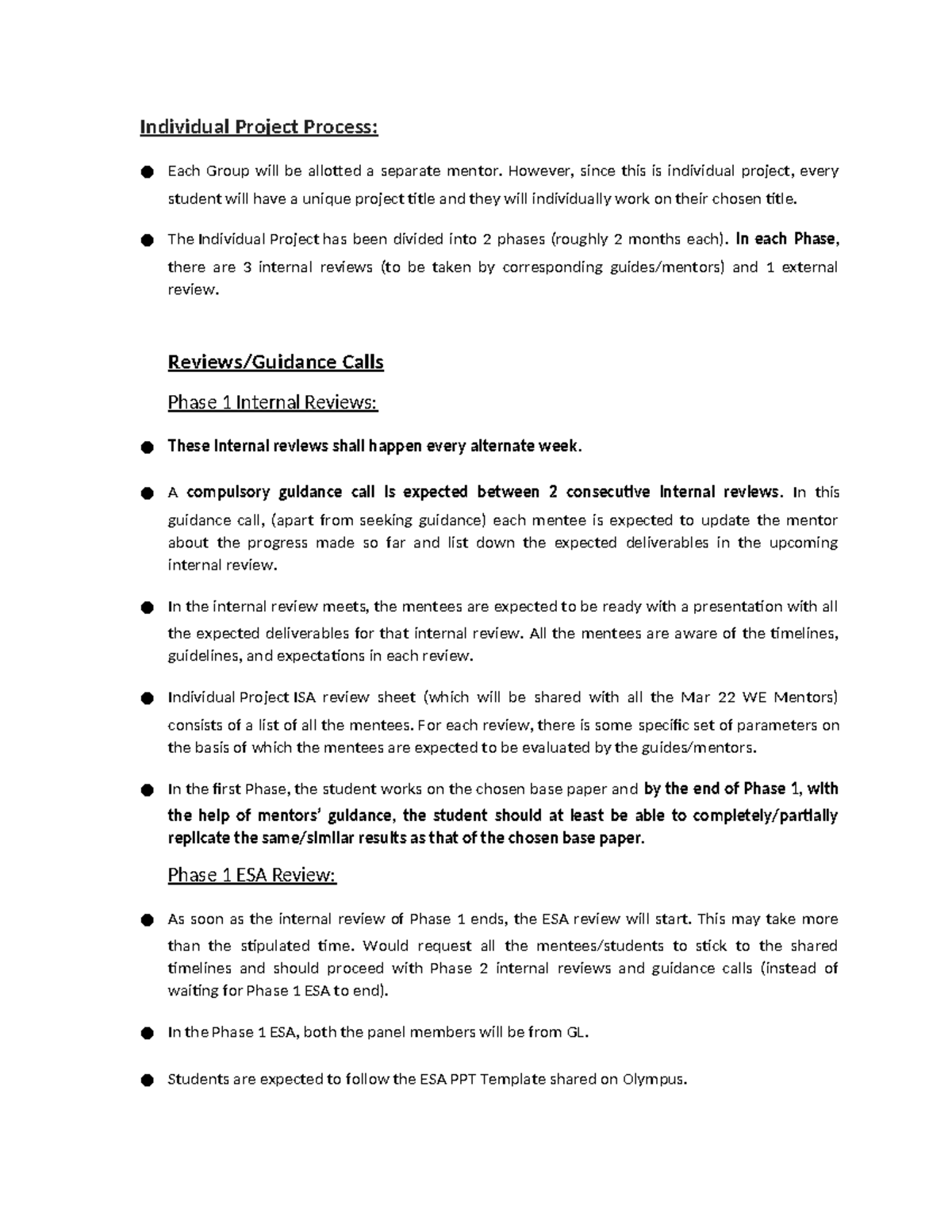 Brief Explanation regarding complete Individual Project Process ...