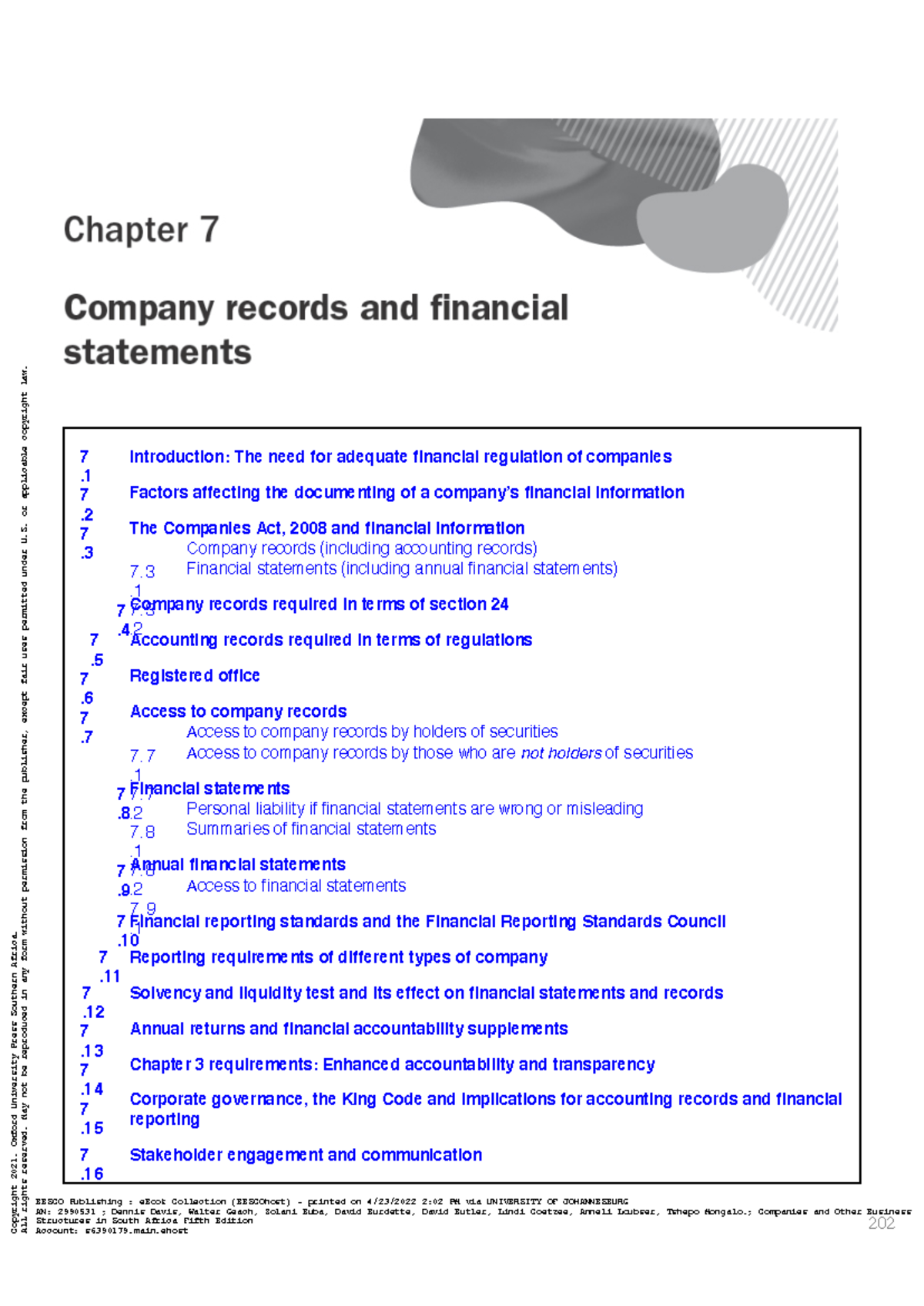 Chapter 7 - Summary Business enterprise law - 202 7 . 7 . 7 . 7 . 7 . 7 ...