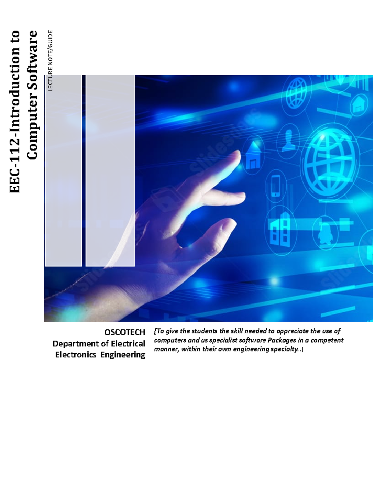 EEC 112 Lecture noteComputer Hardware Technology for Electrical ...