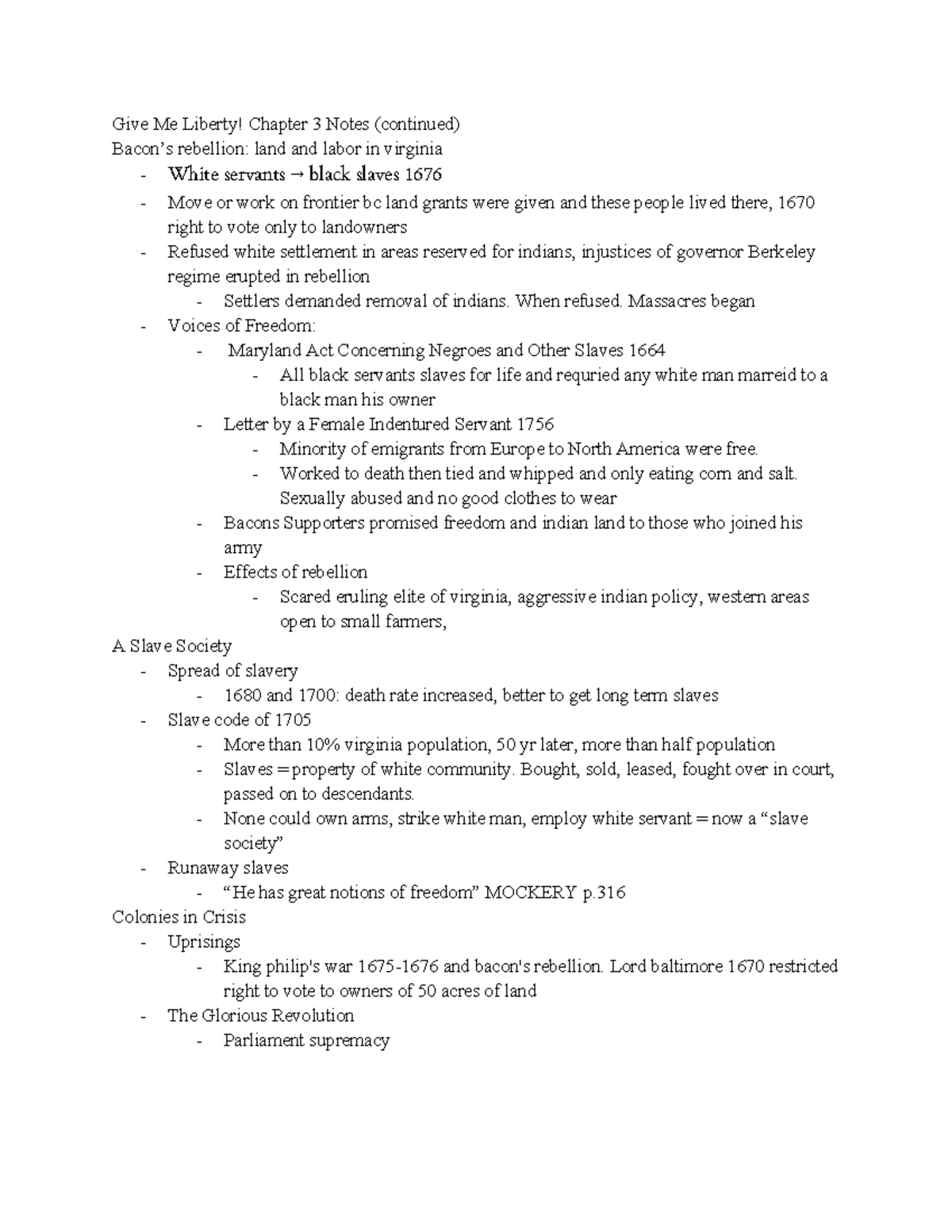 HIST 120 Ch. 3 Notes pt 2 - Helps you guide your way through the ...