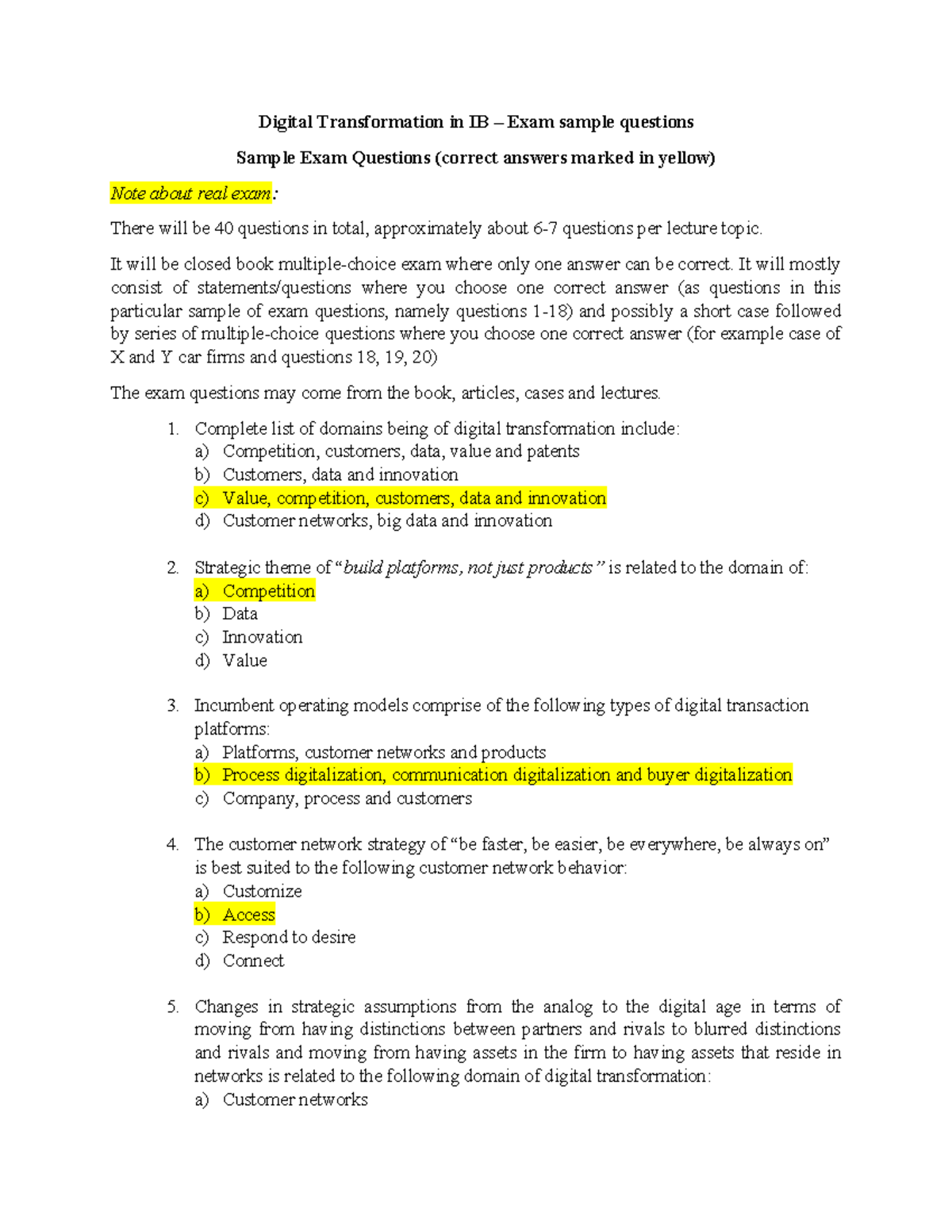 Digital Transformation in IB Sample Questions - Digital Transformation ...