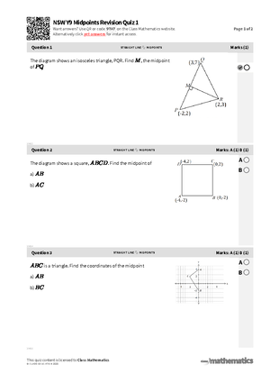 Maths Yr10 5 - Straight lines - NSW Y10 Length of an Interval Revision ...