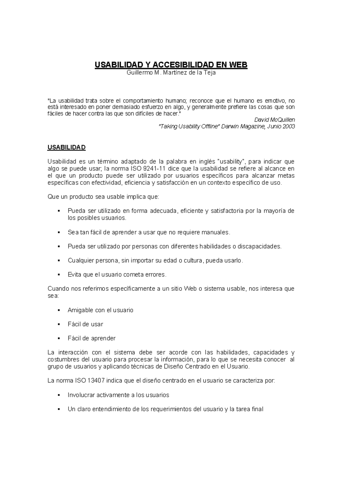 Usabilidad Y Accesibilidad EN WEB - USABILIDAD Y ACCESIBILIDAD EN WEB Guillermo M. MartÌnez de ...