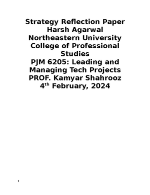 Tech Projects Reflection Paper - Tech Projects Reflection Paper Name ...