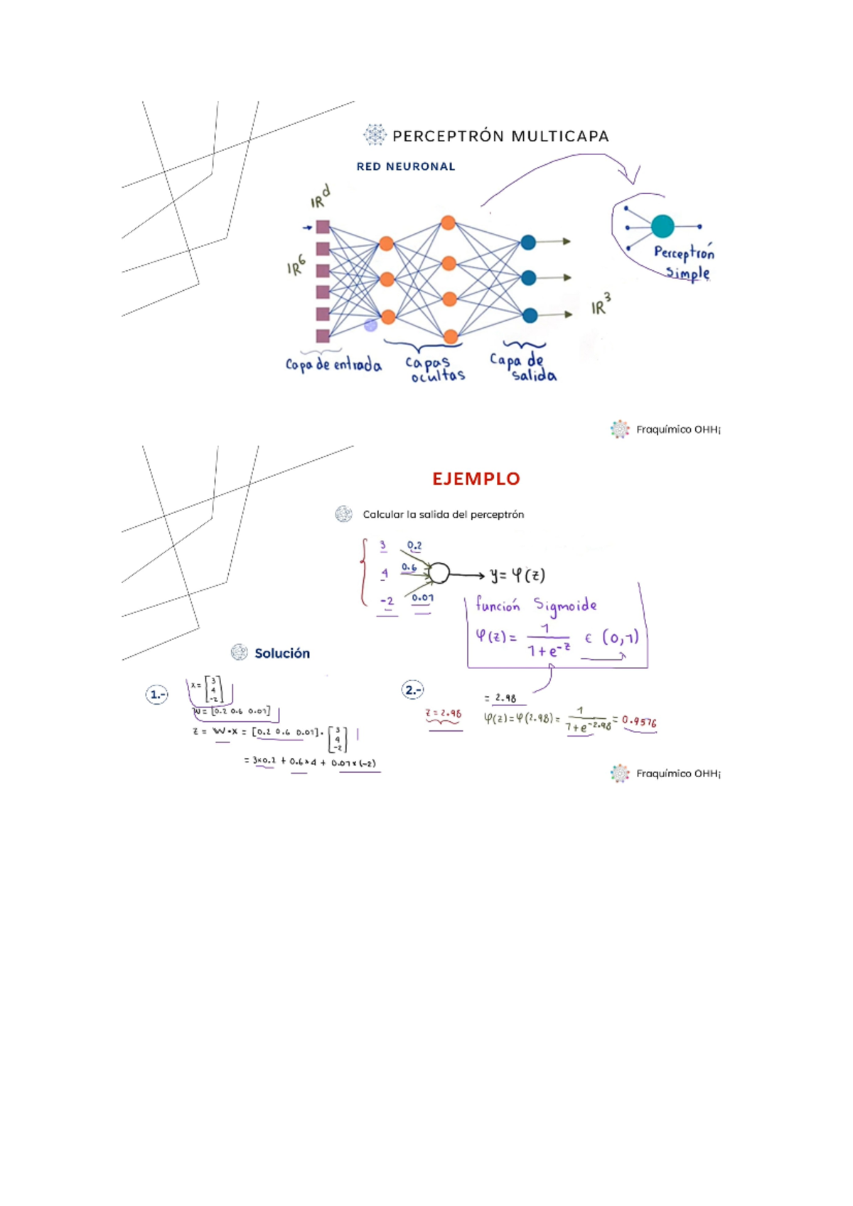 Redes Neuronales Anotaciones - PERCEPTRÓN MULTICAPA RED NEURONAL IRd IR ...