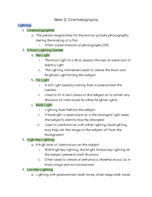 Week 2 Mise en Scene - Professor Scott Mazak's online summer course ...