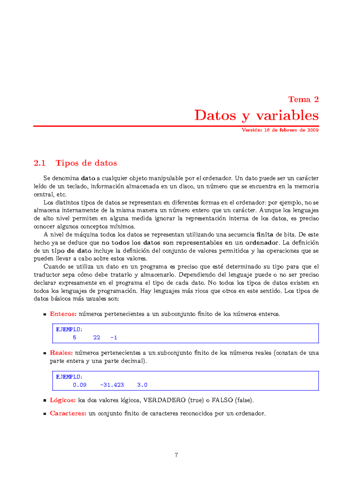 Tema Datosy Variables - Es una introduccion sobre conceptos basicos ...