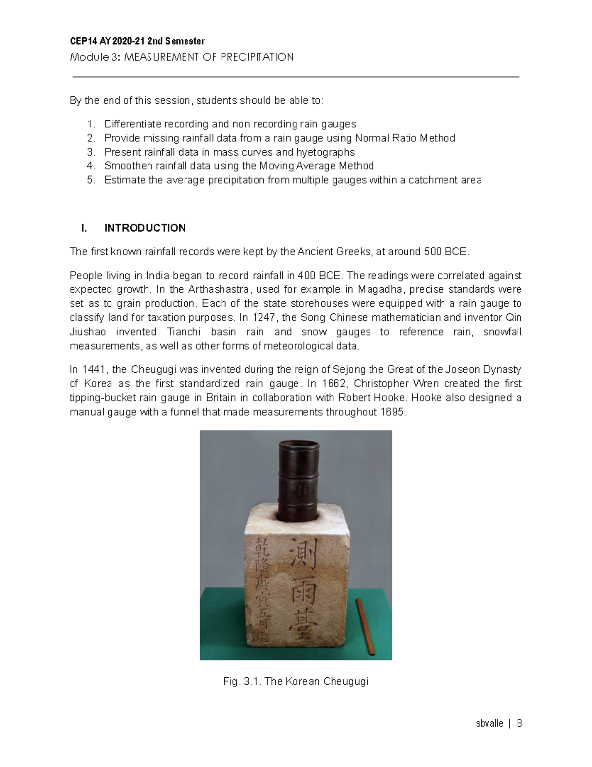 Measurement of Precipitation - Module 3 : MEASUREMENT OF PRECIPITATION ...