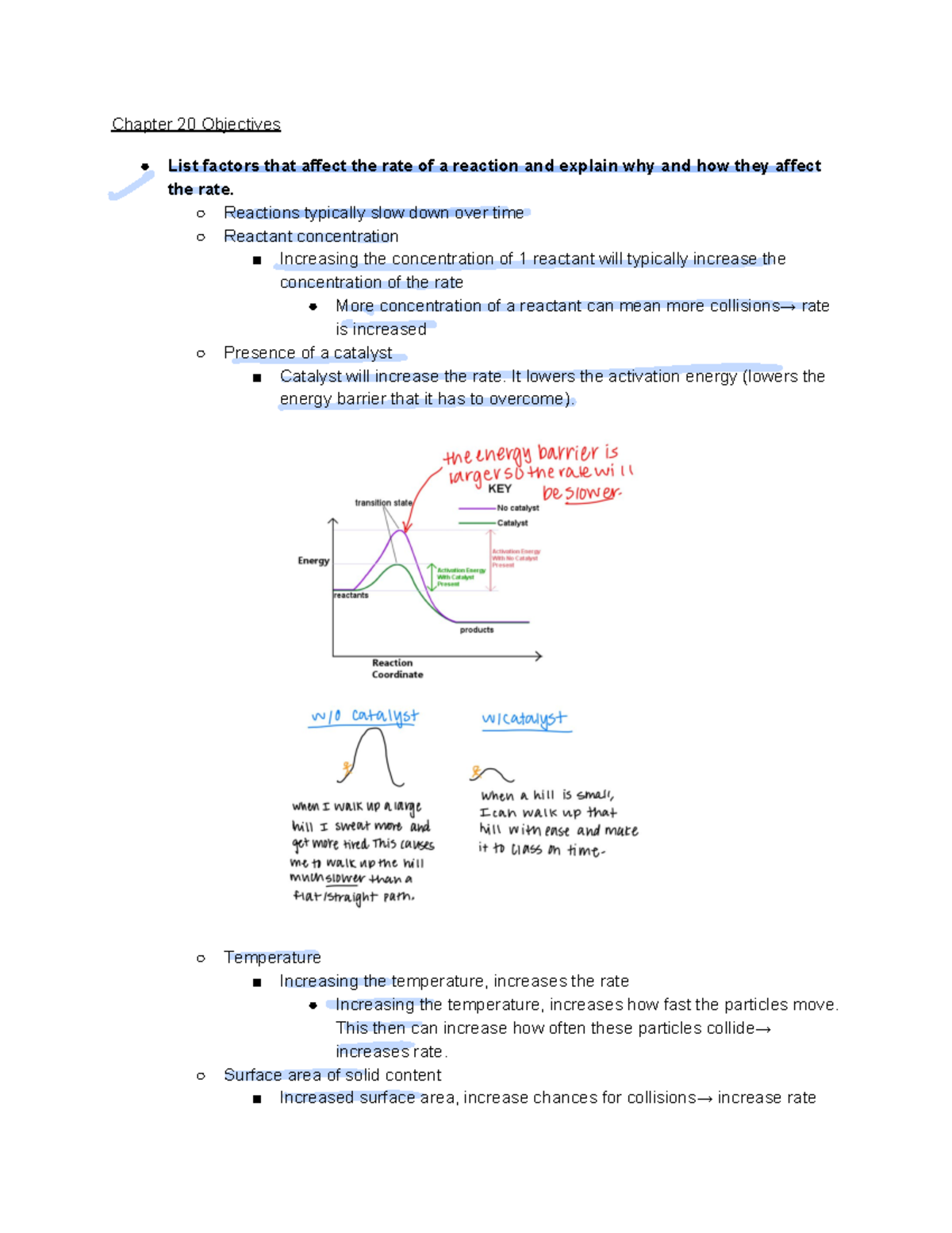 Module 2 ACS - Notes on rate of reactions and reaction quotients ...