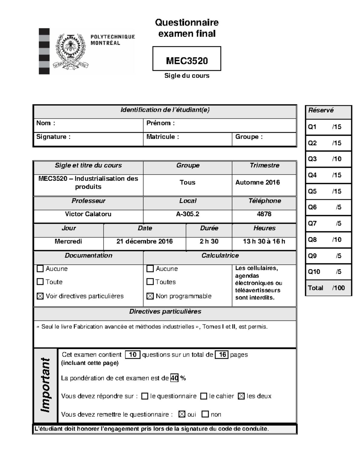 Final A2016 - Question - ancien exam - Questionnaire examen final MEC ...