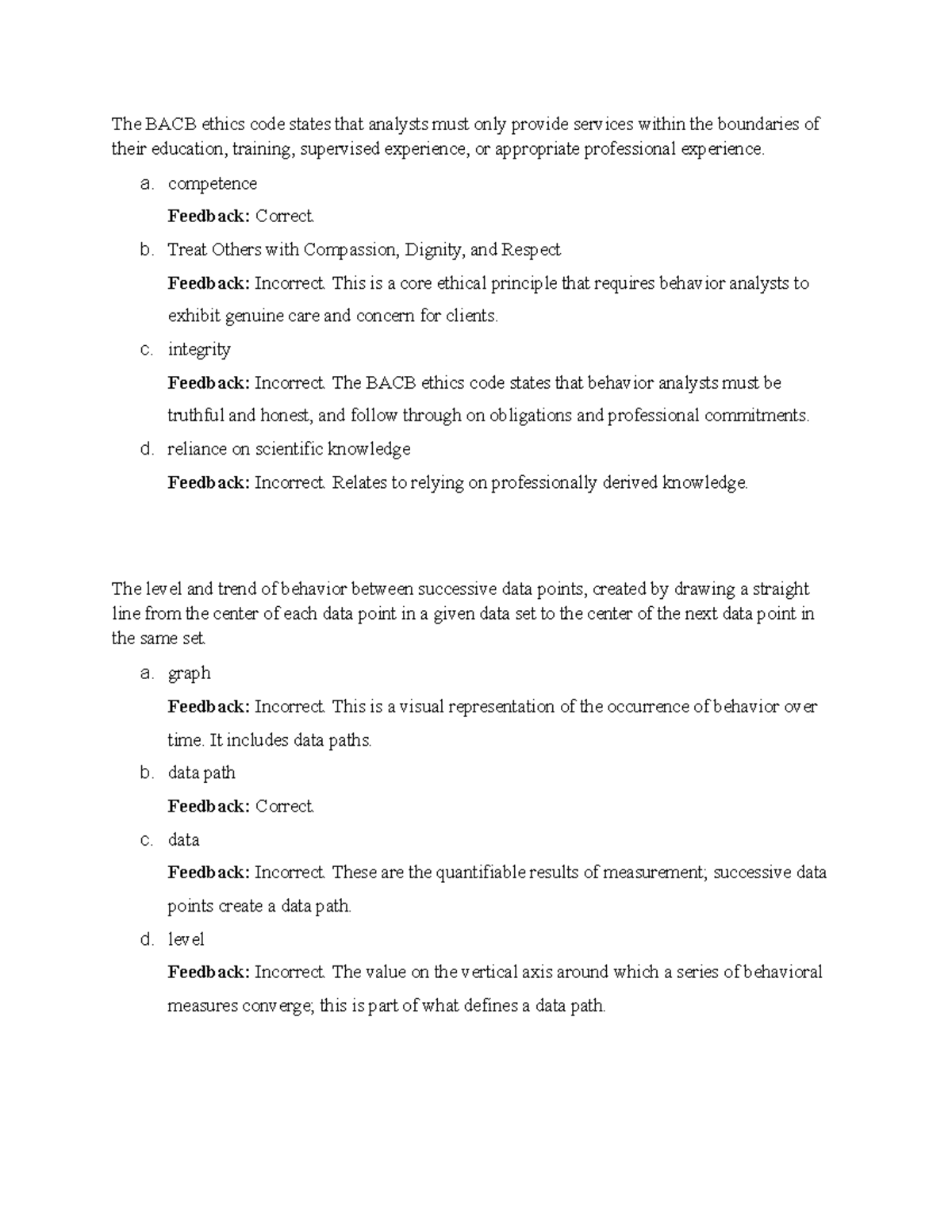 Week 6 - Flashcards - The BACB ethics code states that analysts must ...