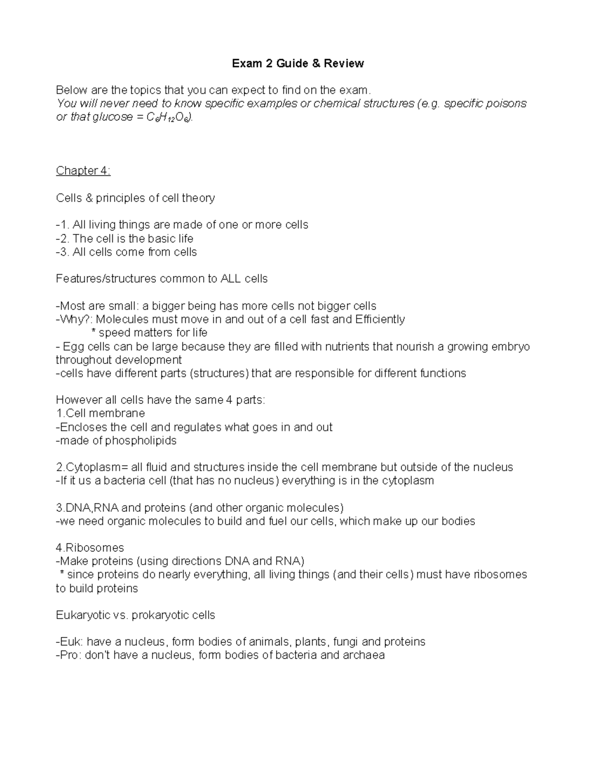 Exam2Review - Anica lee Bio 1330 Exam 2 Reveiw - Exam 2 Guide & Review Below are the topics that ...