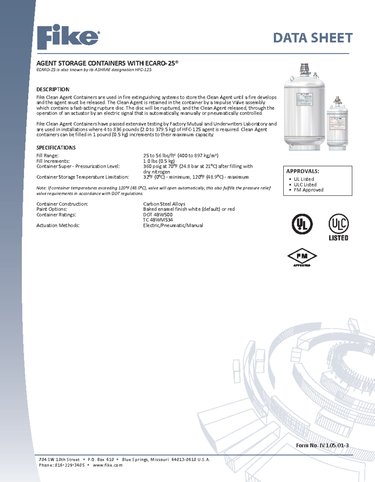 IV.1.05.01 Ecaro Agent Storage Containers - DATA SHEET AGENT STORAGE ...