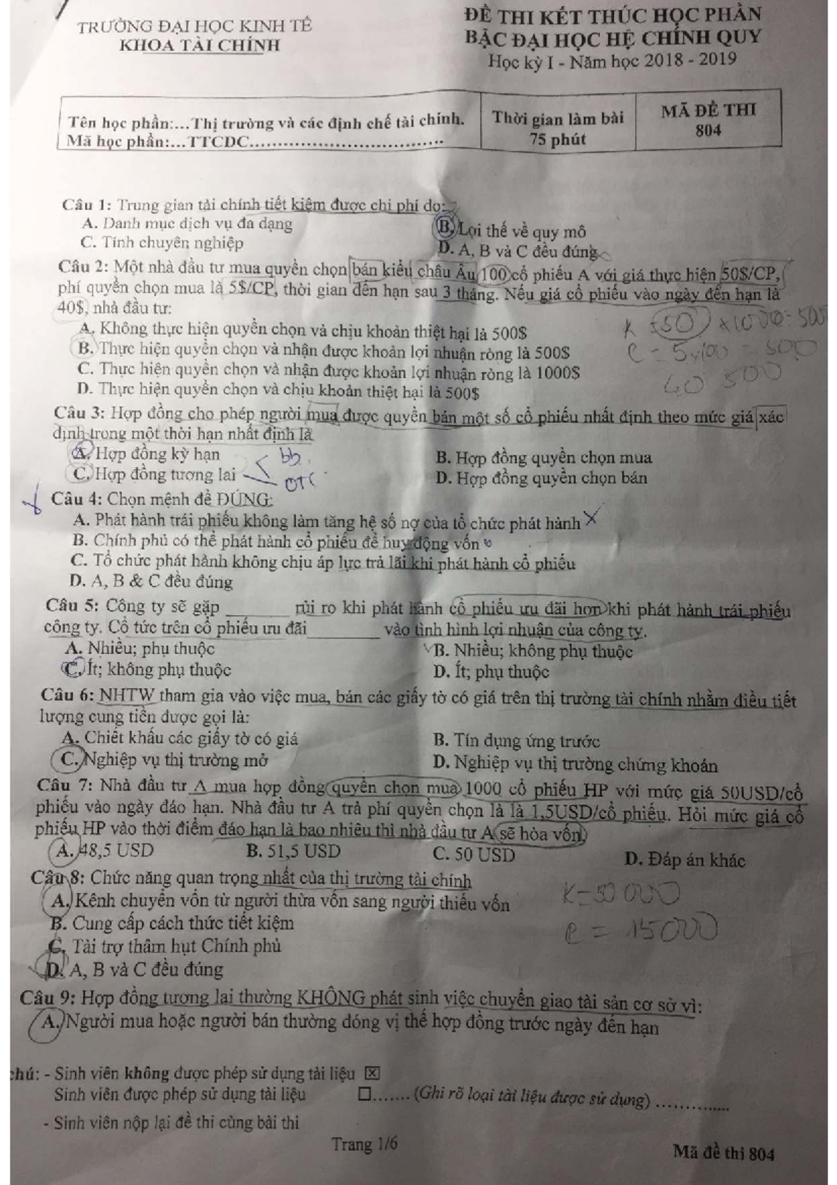 Trac nghiem thi truong va cac dinh che tai chinh - Chapter 1 Quiz Result If the financial system ...