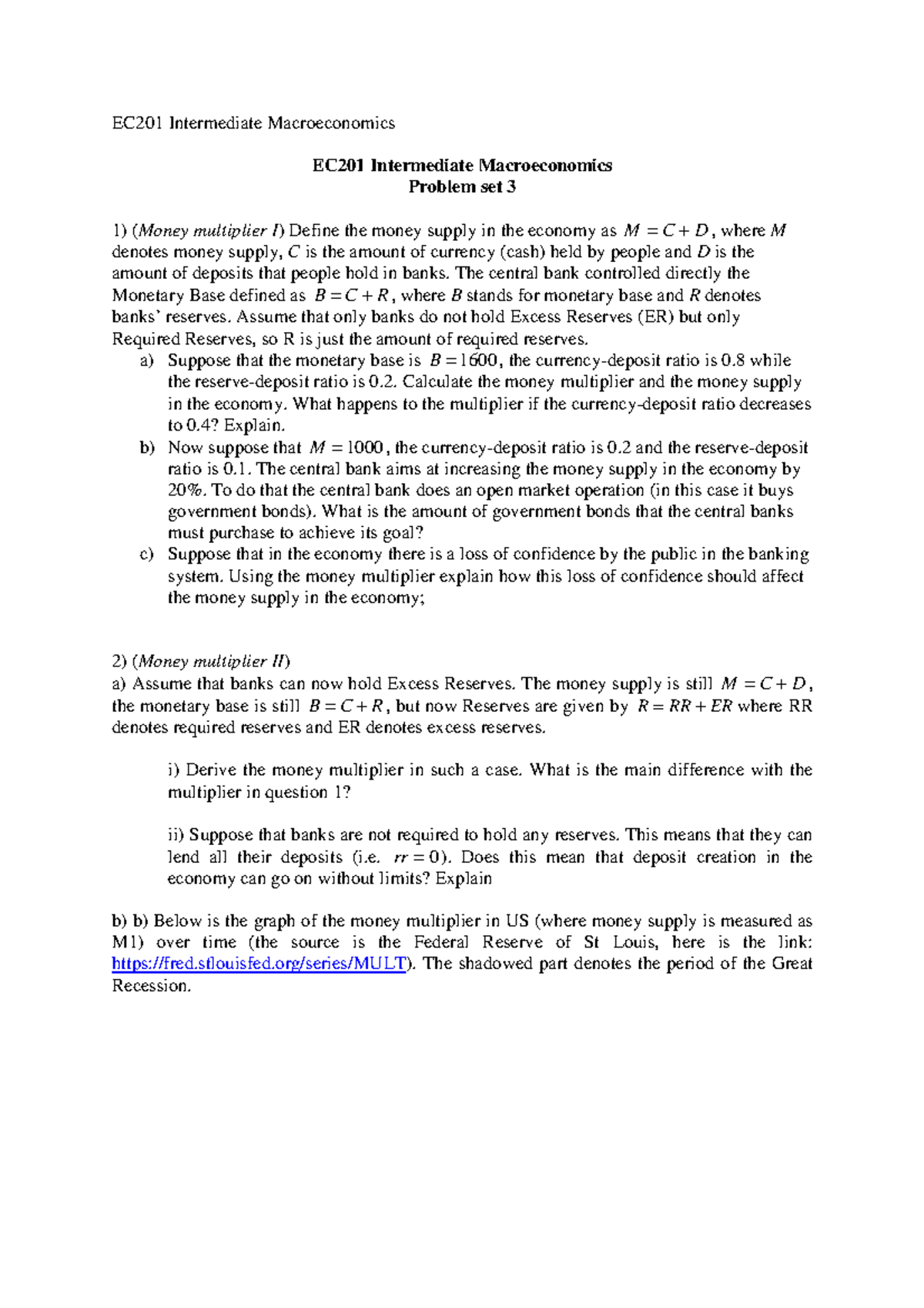 Sample/practice exam 19 May 2015, questions and answers - EC201 Intermediate Macroeconomics ...