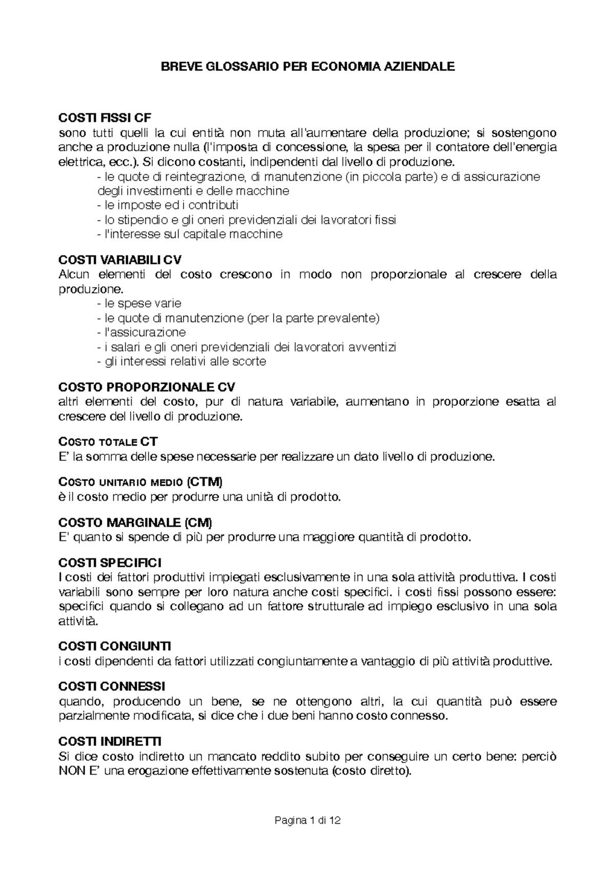 Definizioni economia aziendale - Warning: Error during font loading: XMLHttpRequest is not ...