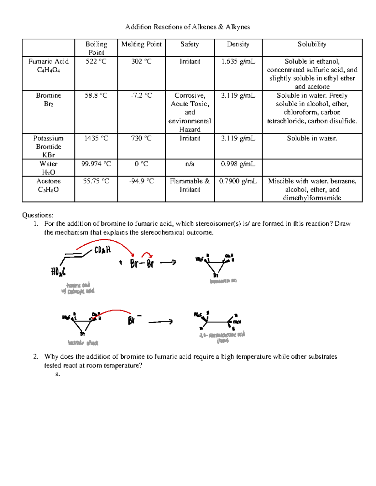 Addition Reactions of Alkenes - Freely soluble in alcohol, ether ...