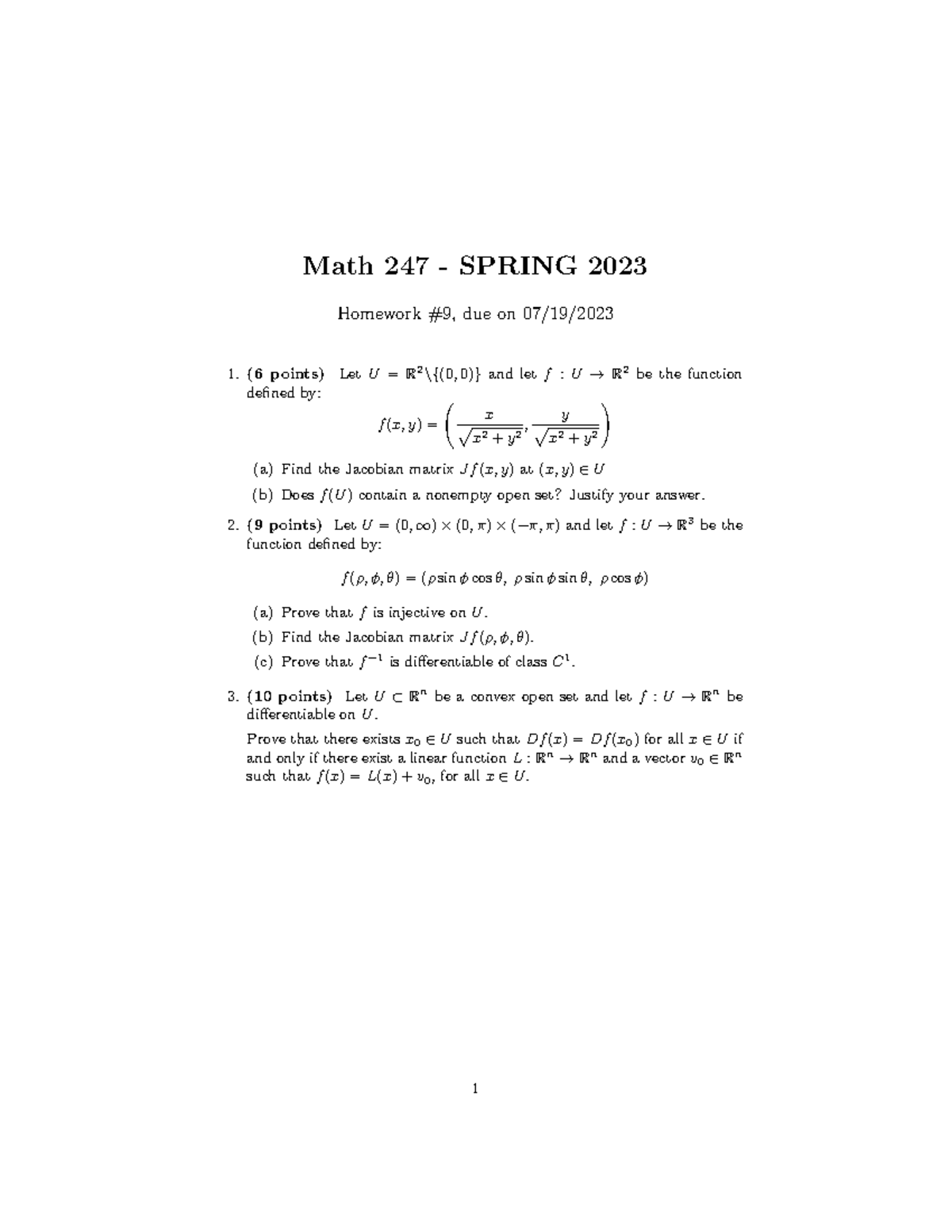 HW9 - Homework9999 - Calculus III - Studocu