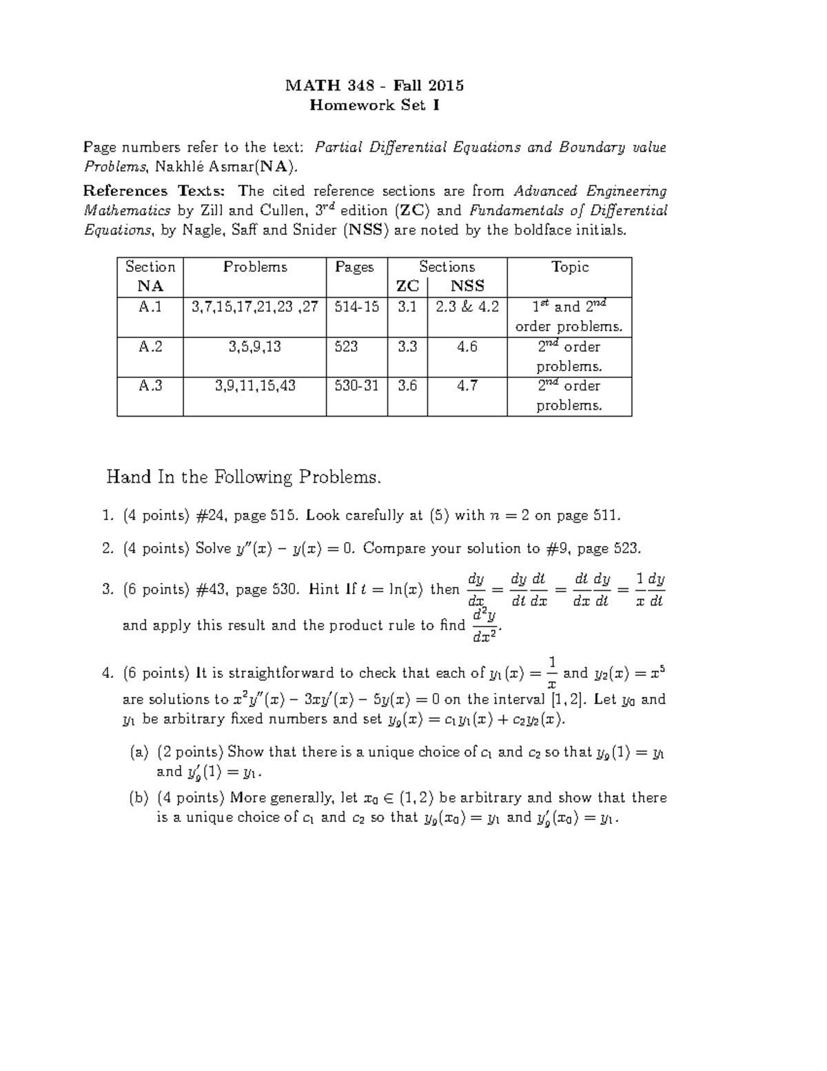M348 Fall 2015 Homework 1 - MATH 348 - Fall 2015 Homework Set I Page ...