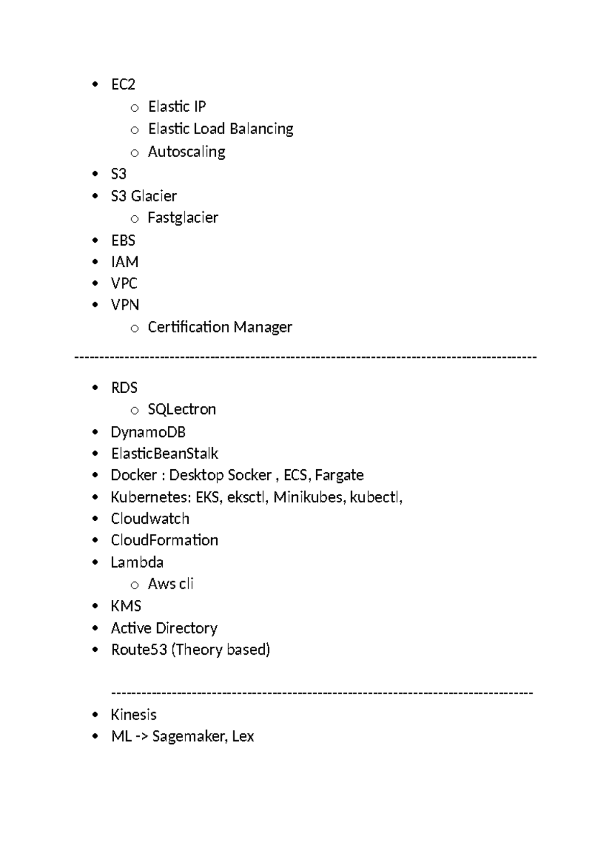 AWS Cloud Computing Essentials - EC o Elastic IP o Elastic Load Balancing o Autoscaling S S3 ...