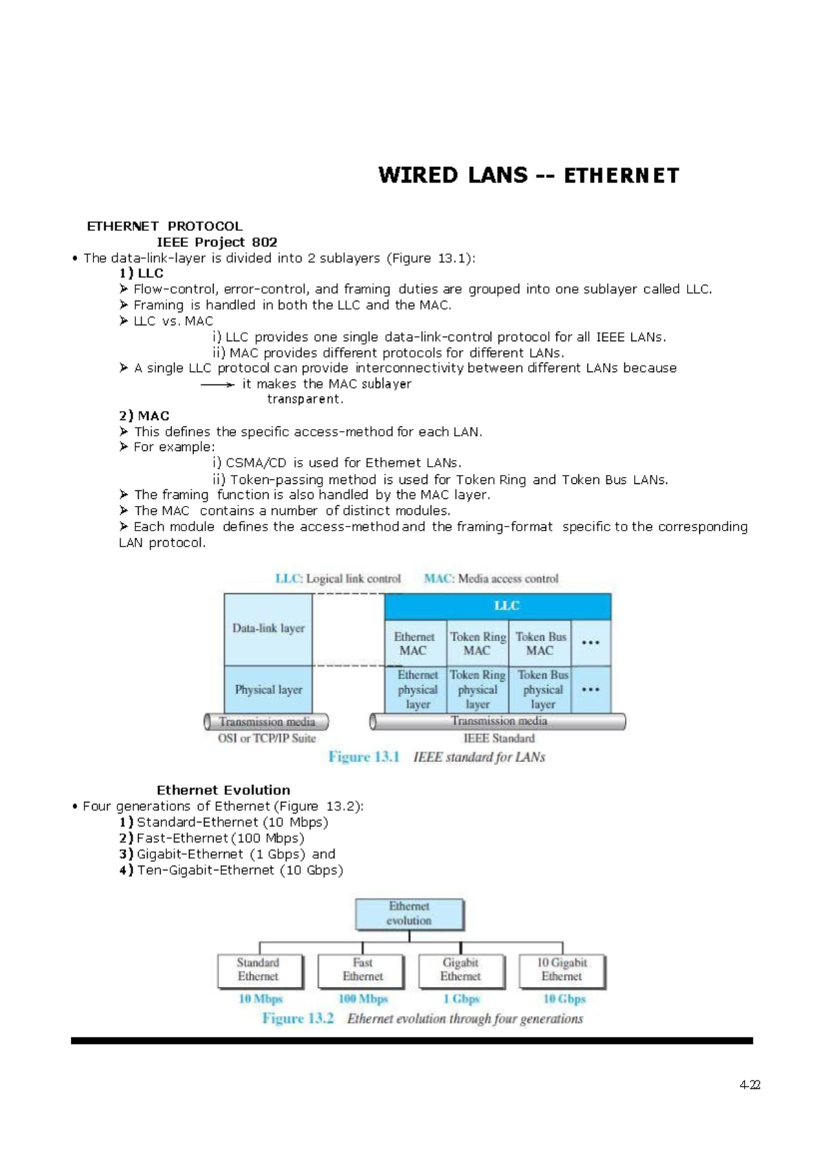 18 DC 55 - simple notes - MODULE 4(CONT.): WIRED LANS - ETHERNET ...
