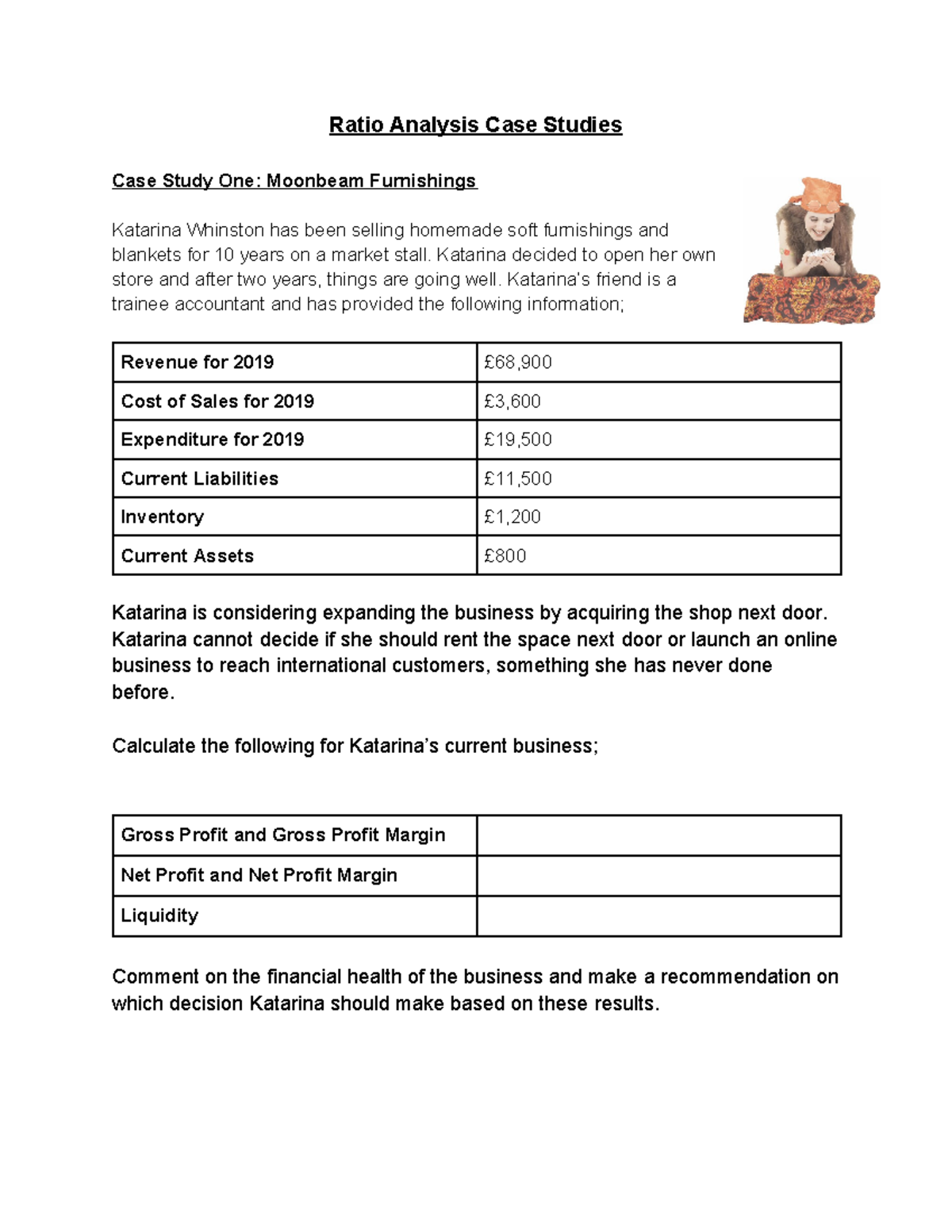 G1 Ratio Analysis Case Studies (Handout 4) - Ratio Analysis Case ...
