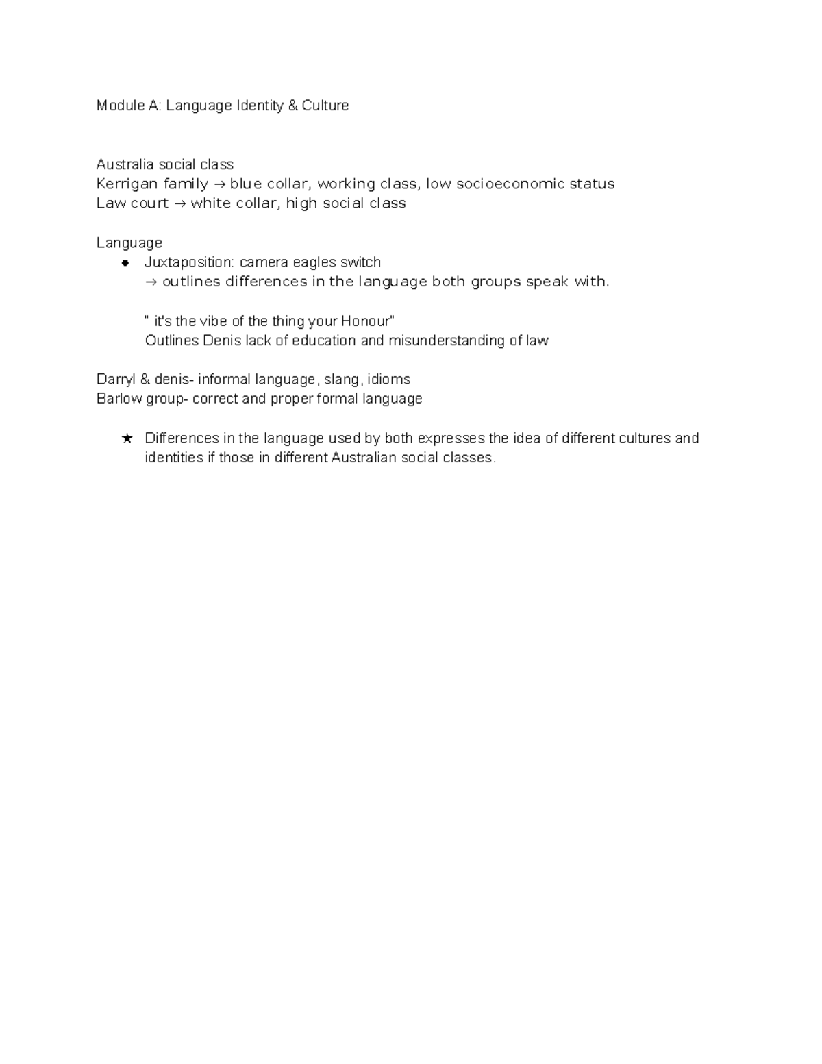 Module A Language Identity & Culture - Module A: Language Identity ...