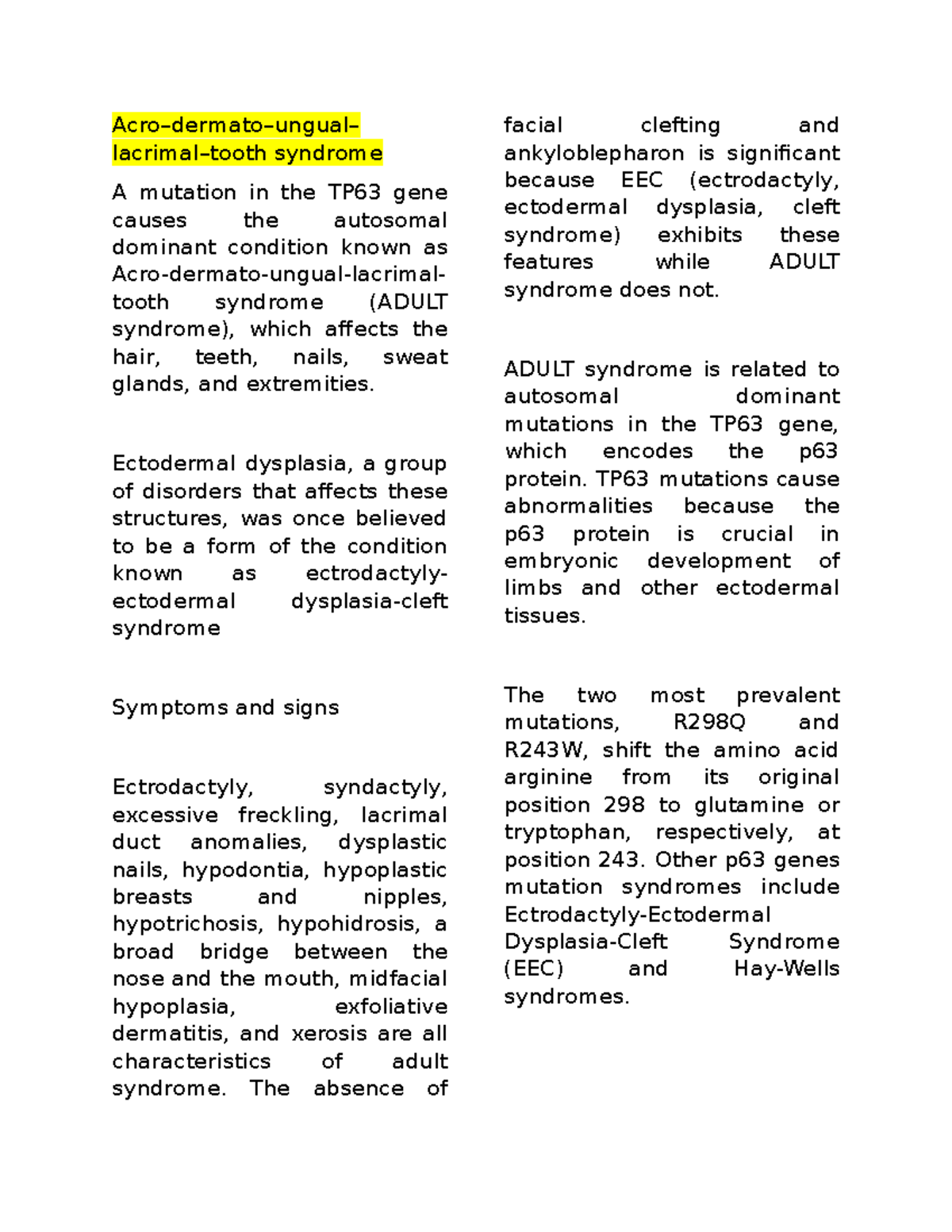 Acro–dermato–ungual–lacrimal–tooth syndrome - Acro–dermato–ungual ...