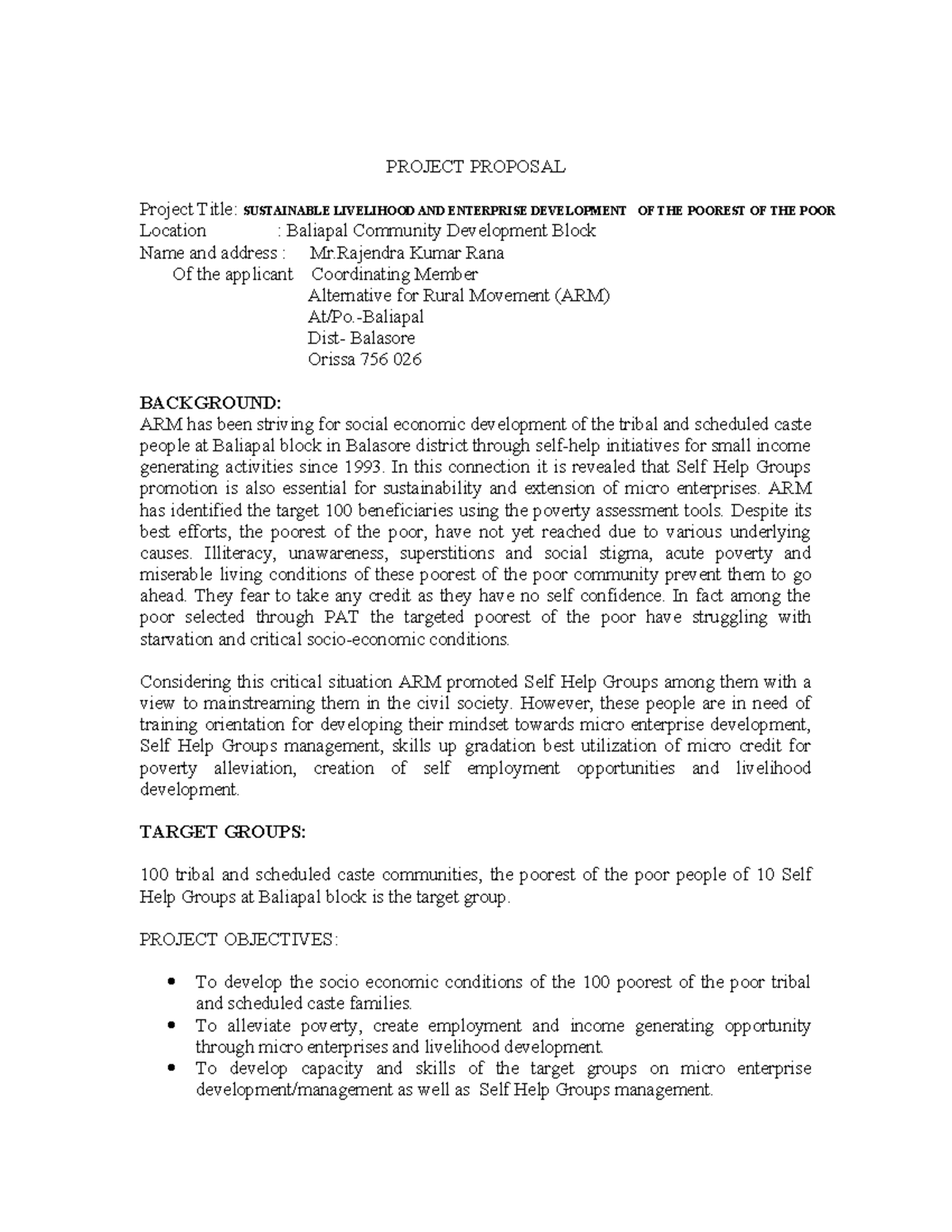 Projdoc - Project Materials - PROJECT PROPOSAL Project Title ...