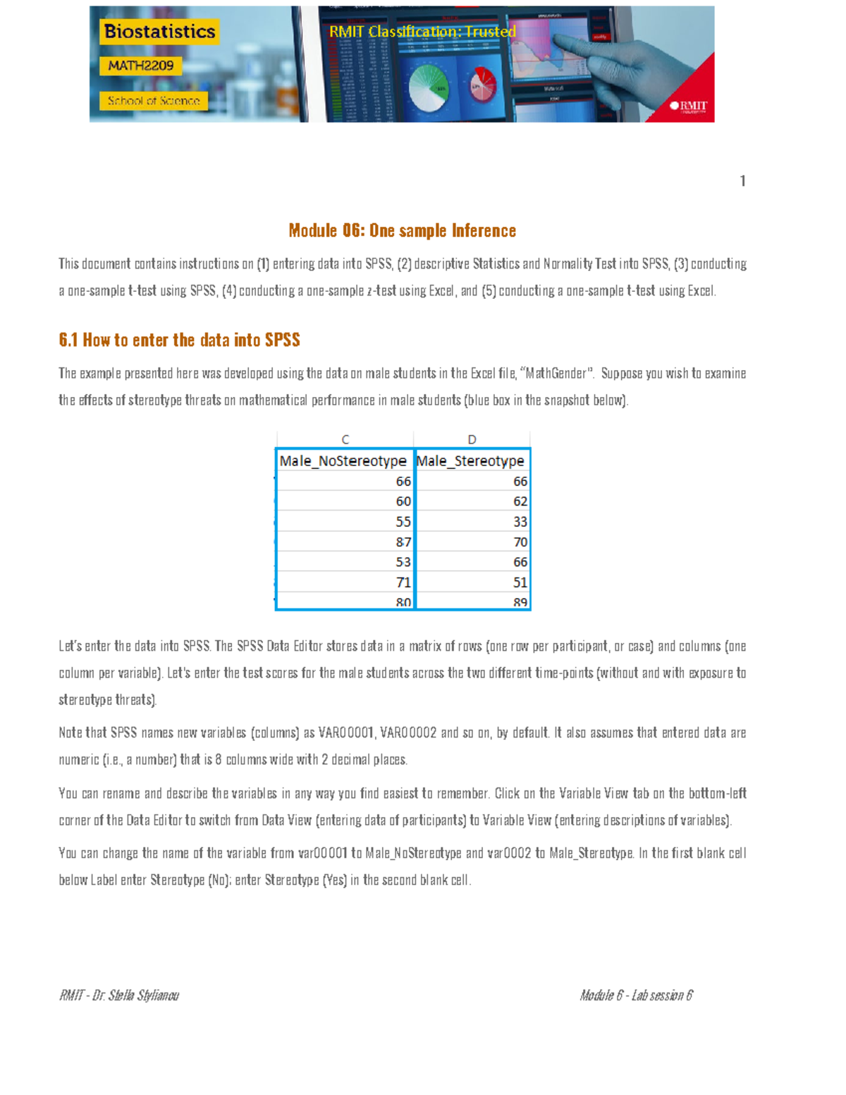 Help file- Module 06 One-sample Inference- MATH2209 - 1 RMIT ...