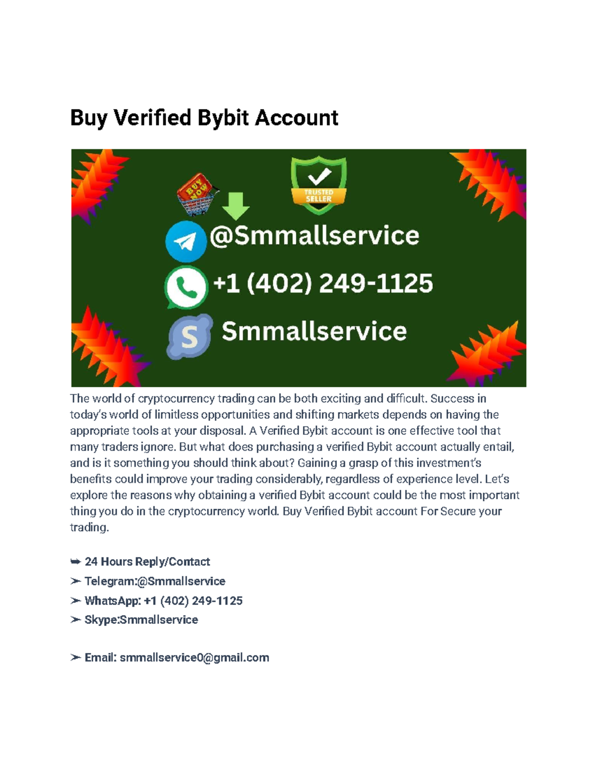 Buy Verified Bybit Account - Success in today’s world of limitless ...